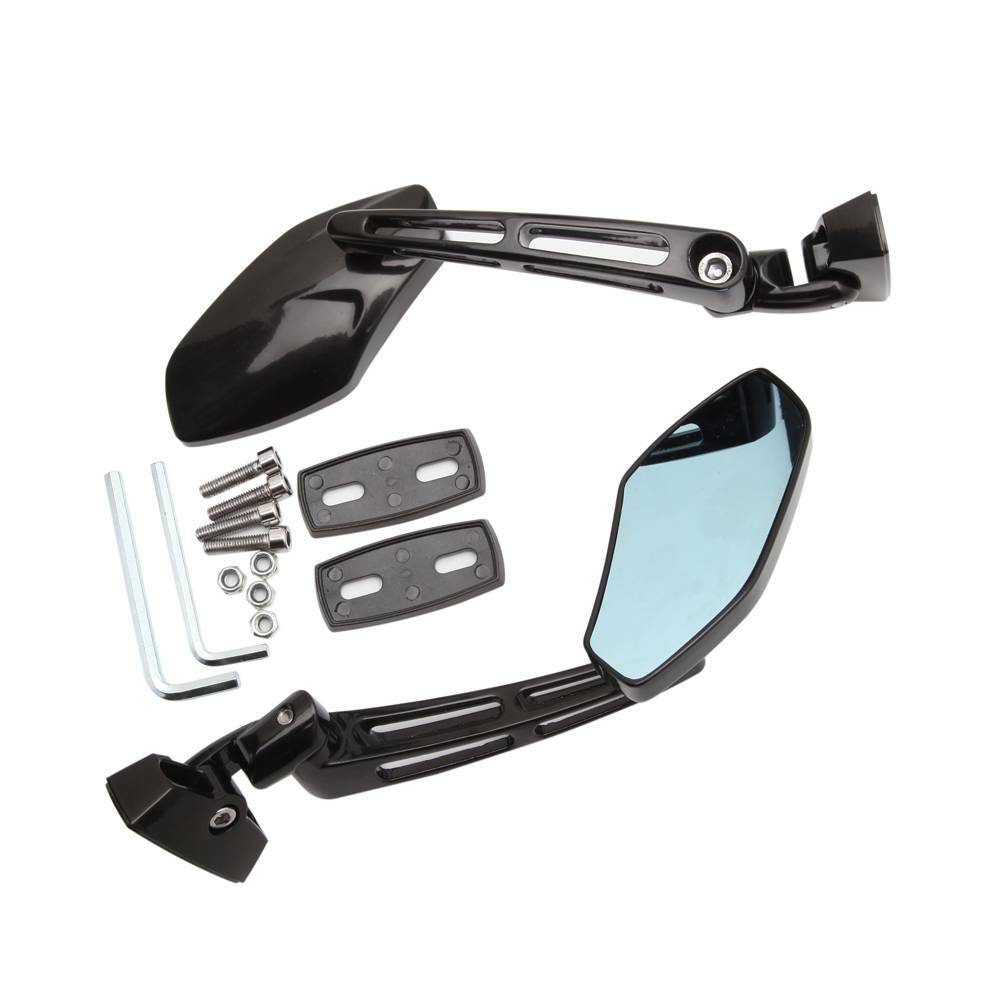 Motorcycle Black CNC Aluminum Side Mirrors For Yamaha FZR YZF 600 600R ...