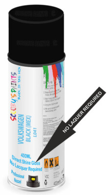 VW Polo Black L041/A1 Colour Direct Gloss Shine Aerosol Paint Spray ...