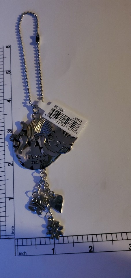 CAT GANZ PAWS & RELAX CAR CHARM WITH CHAIN FOR REAR-VIEW MIRROR | eBay