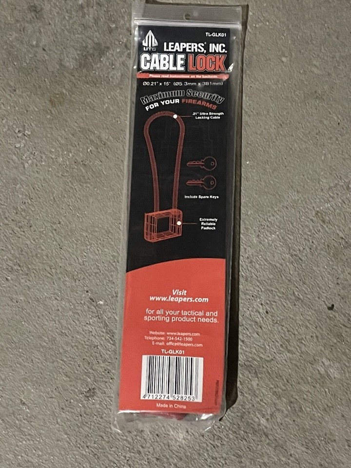 Steel Cable Gun Lock 15" Cable Trigger Pistol Shotgun Rifle Childsafe ...