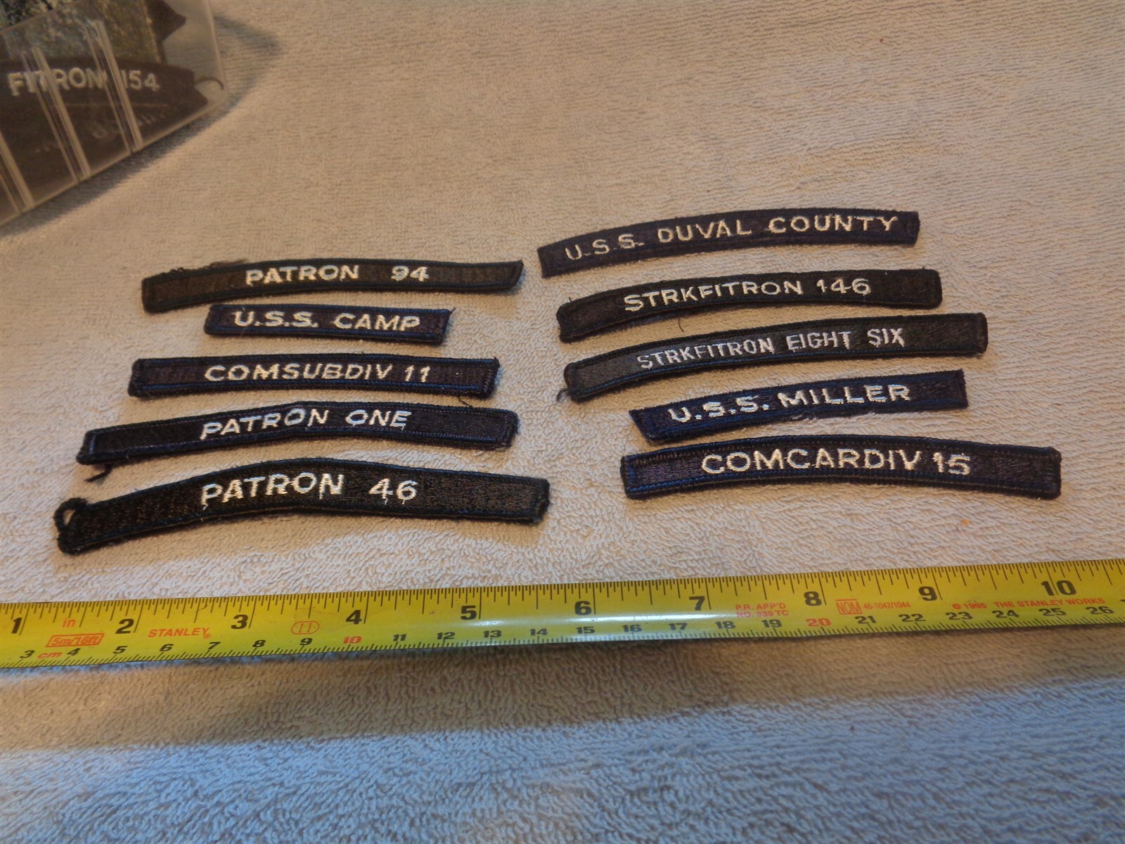 Ten (10) Different Navy Tabs or Rockers (BOX KIWI BAG#CT3) | eBay