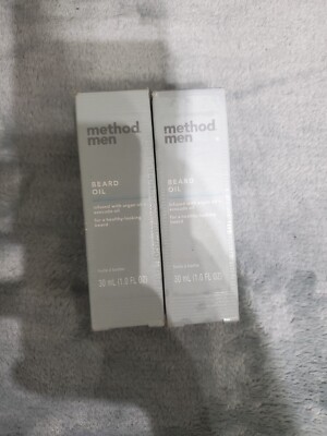 Lot of 2 Method Men Beard Oil W/ Argan And Avocado Oil 1 oz./ 30 ml | eBay