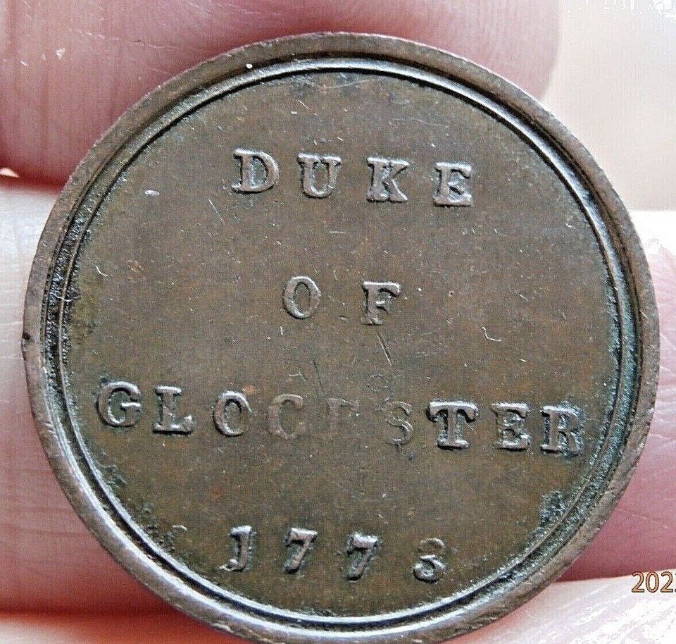 1773 SENTIMENTAL TOKEN DUKE OF GLOCESTER.by KIRK S-732 | eBay