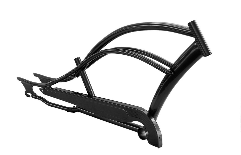 26" Stretch Beach Cruiser Bicycle Micargi Mustang Frame matte Black | eBay