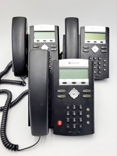 Set Of 3 - Polycom SoundPoint IP 331 VoIP Business Phones w/ Base | eBay