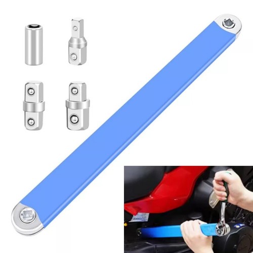 👍 15" Multifunctional Offset Extension Wrench Impact Tight Reach ...
