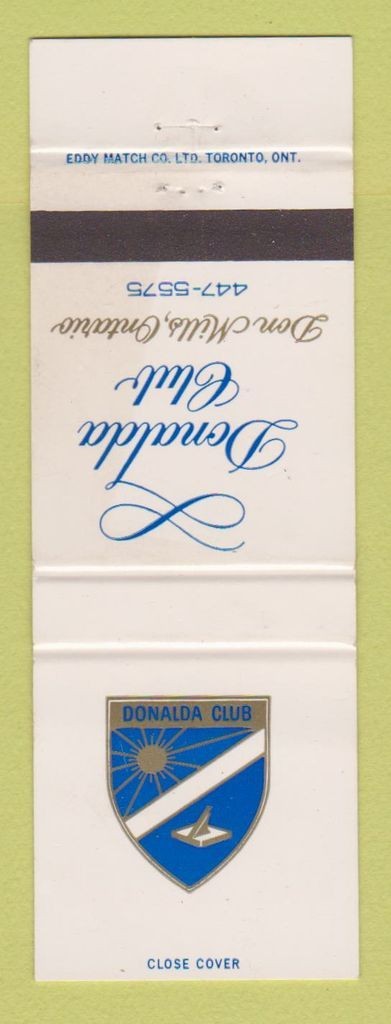 Matchbook Cover - Donalda Club Don Mills ON | eBay