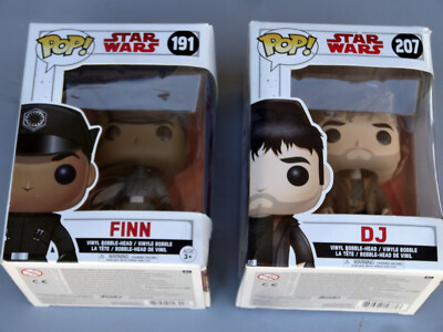 STAR WARS Funko Pop - Finn + DJ Nos. 191 & 207 | eBay Australia