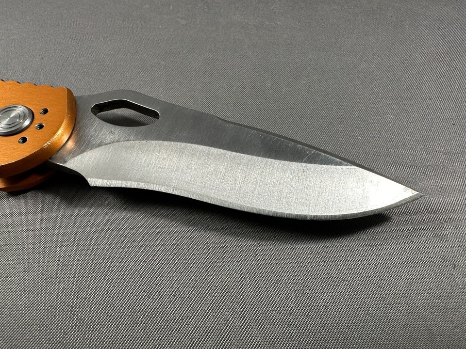 Orange Buck USA Spitfire 722 Pocket Knife Lockback | eBay