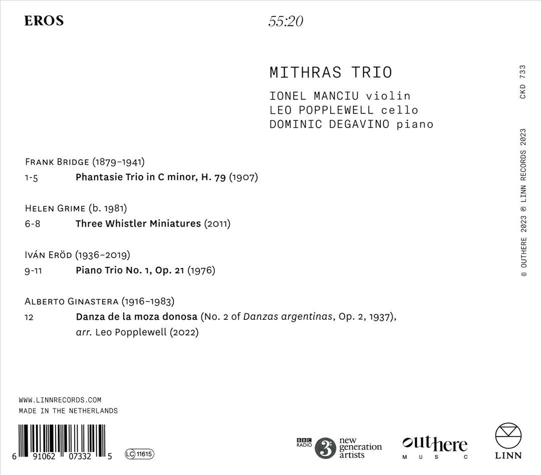 MITHRAS TRIO EROS: BRIDGE, GRIME, ERÖD & GINESTERA NEW CD | eBay