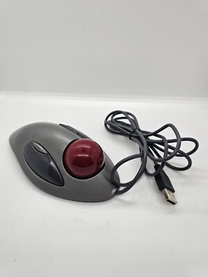 Logitech USB Optical Trackman Marble Mouse Trackball ball ergonomic ...