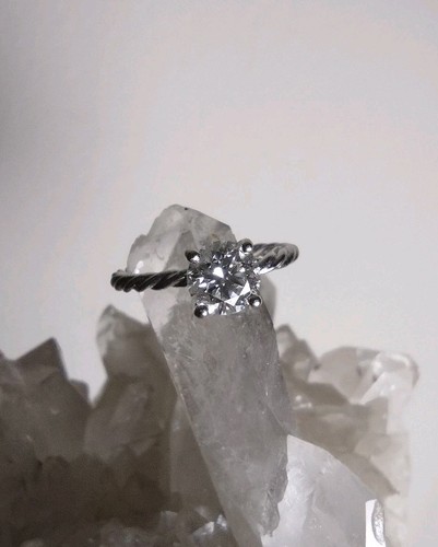 James Allen Custom 18K White Gold Cable Solitaire Round Diamond ...