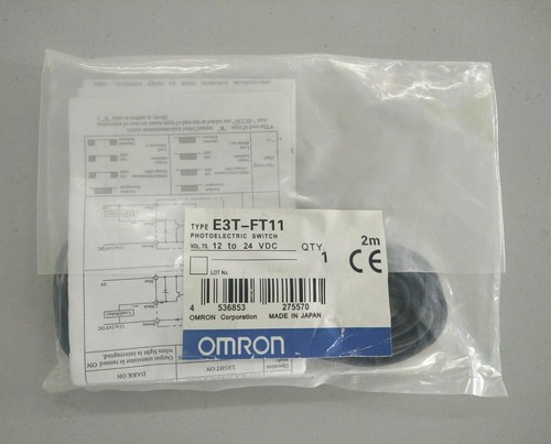 New ONE Omron E3T-FT11 Photoelectric Switch Sensor E3TFT11 12-24VDC 2M ...