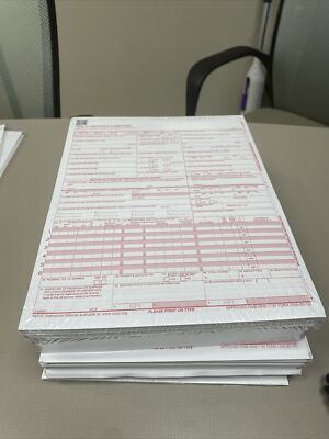 New CMS 1500 Health Insurance Claim Forms, HCFA Approved Version (02/12 ...