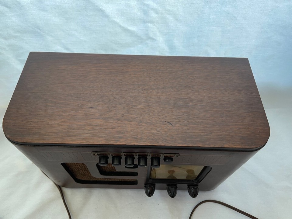 1940's Philco 40-124 Wooden Case Slant Front Table Radio - Works ...