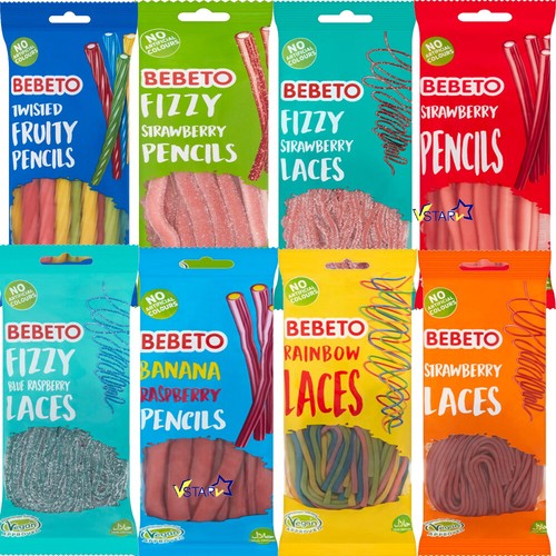 Bebeto Strawberry, Banana Raspberry, Rainbow, Fizzy, Twisted Fruity ...