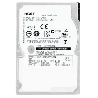 Disco Duro Hgst 300Gb HUC106030CSS600 10 000Rpm SAS II 2.5'' Pulgadas ...