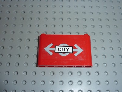 Gare LEGO TRAIN red Windscreen ref 64453 with sticker / Set 7937 train ...