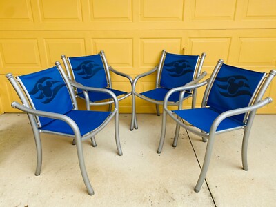 DISNEY CRUISE LINE DCL Cast Deck Chairs SET OF 4 Ship DREAM Tropitone ...