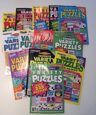 Lot of 6 Penny Press Variety Puzzle Books Dell **FAST SHIPPING** 2018 ...