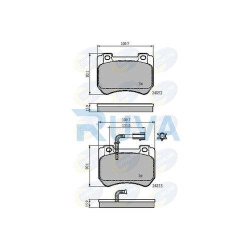 Fits Alfa Romeo 159 Brera Spider Ruva Front Brake Pads Set 77365202 ...