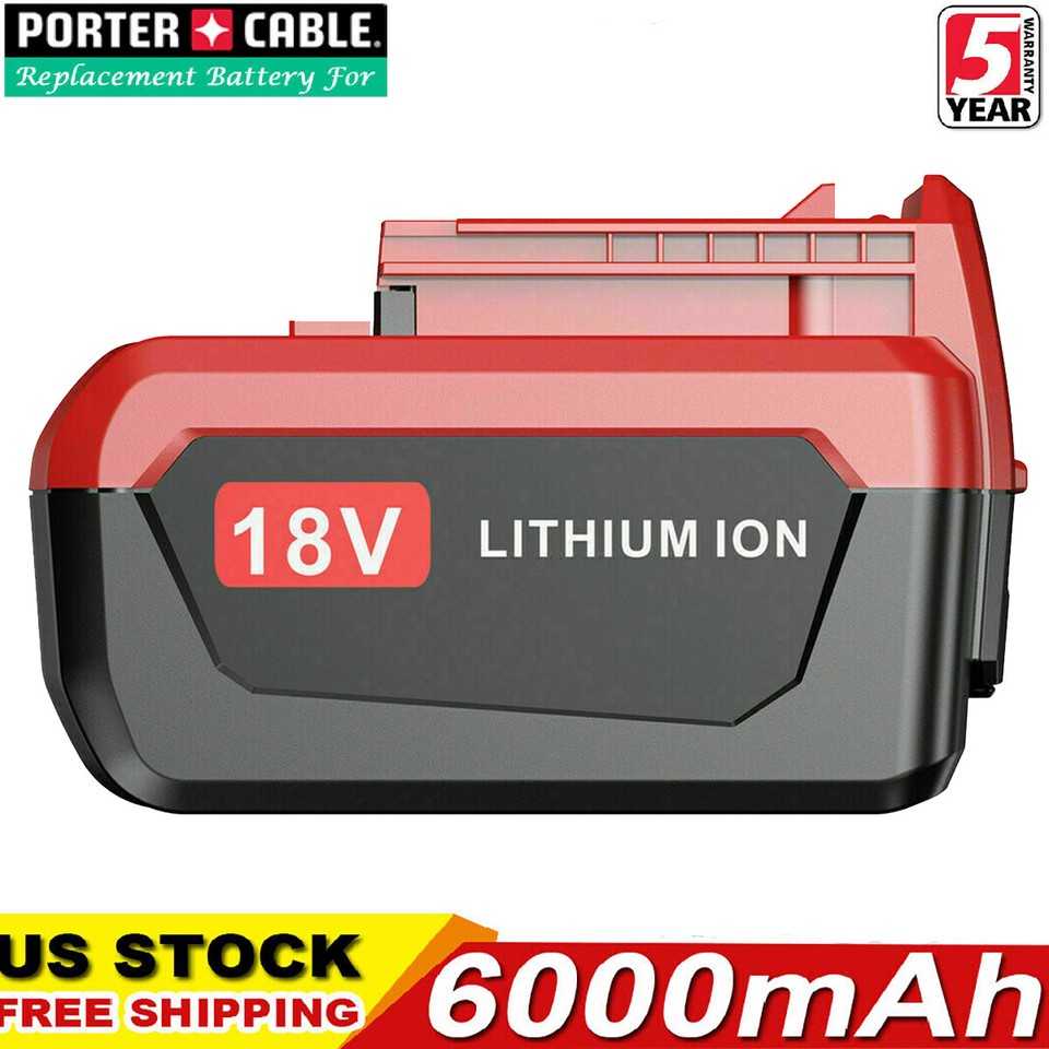 Pack 18V Lithium Ion Battery for Porter Cable 18 Volt PC18B PC18BL ...