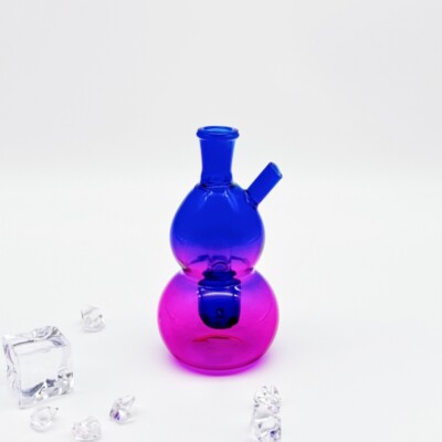 Gourd Mini Glass Bong Bubbler Pyrex Smoking Water Pipe Portable Hookah ...