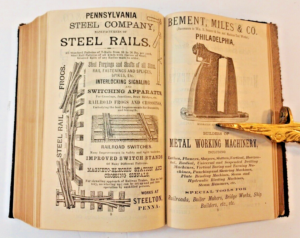 1887 Trautwine's Civil Engineers Pocket Book Antique Advertising ...