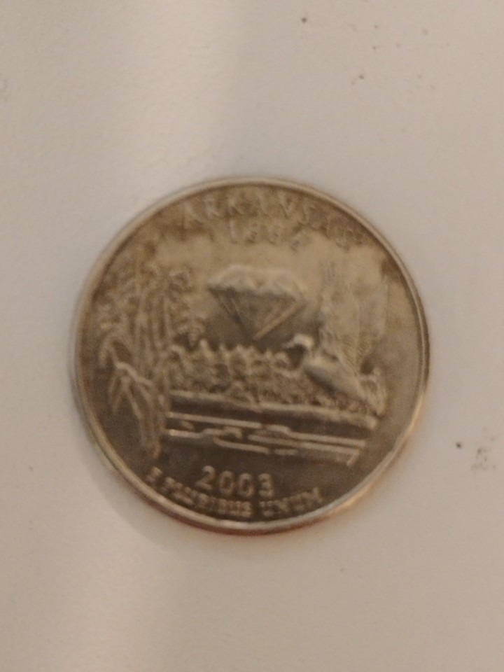 2003 D Arkansas State Quarter with Uneven Collar Error Coin | eBay