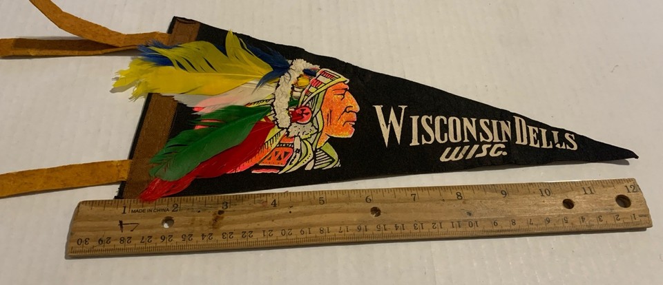 Vintage Wisconsin Dells WISC Pennant Historical Memorabilia Pennant 12 ...