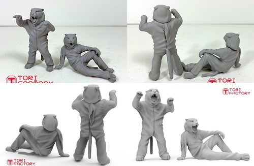 Tori Factory 1/72 TIGER MEET Mascot(2 figures) Figure Model Kit #MF-22C ...