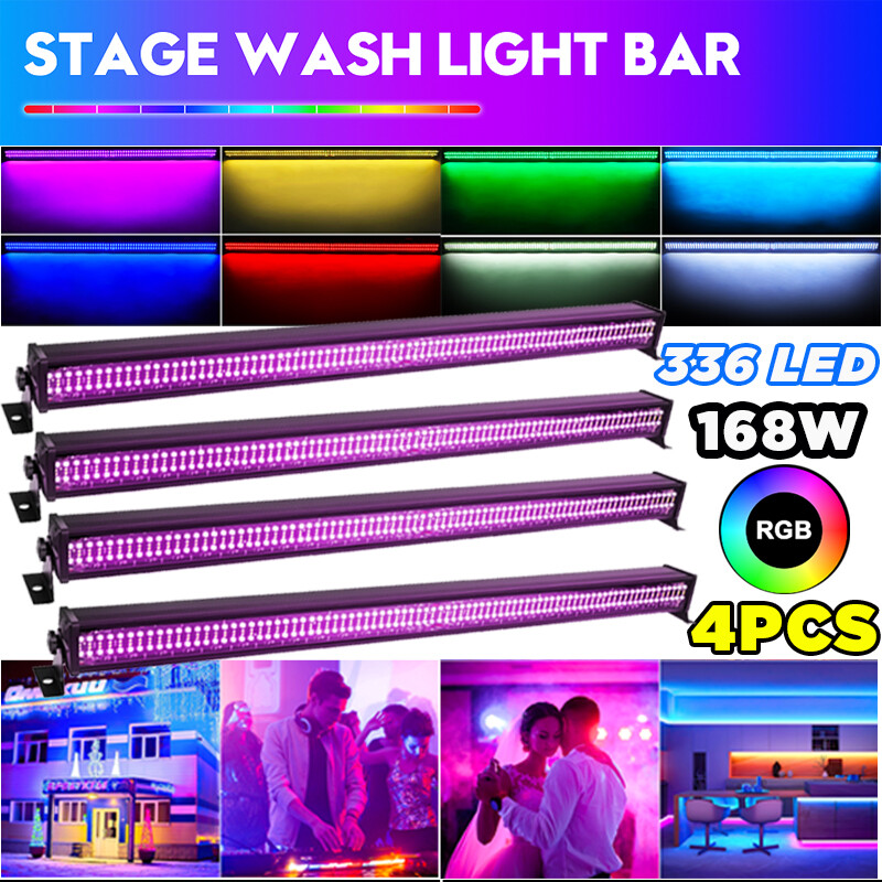 168W RGB 336 LED Wall Wash Light Strobe DMX Stage DJ Beam Light Party ...