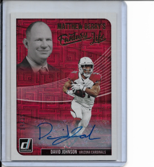 2018 Donruss Football David Johnson Fantasy Life Autograph 19/25 #MBF8 ...