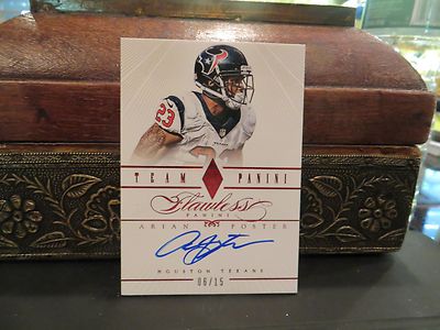 Panini Flawless Ruby Autograph Jersey Texans Auto Arian Foster 06/15 ...