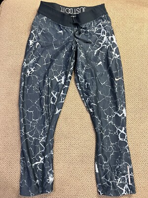 Mens Nike Gray Compression Pants 7/8 Spandex Running Tights Small S | eBay