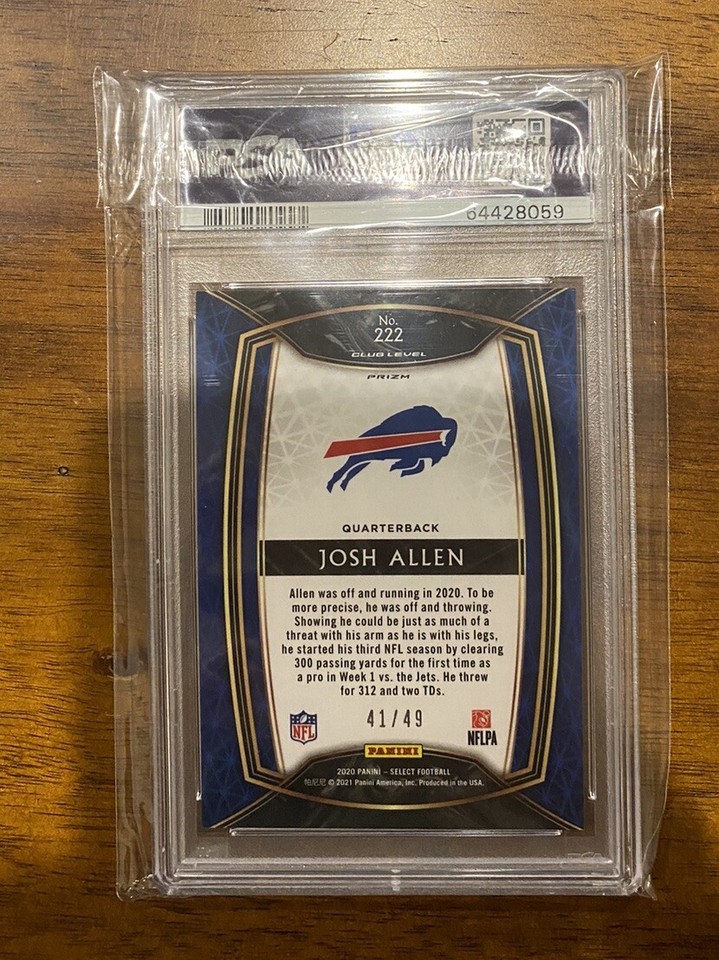 2020 Panini Select Josh Allen Red Disco /49 PSA 10 Buffalo Bills | eBay