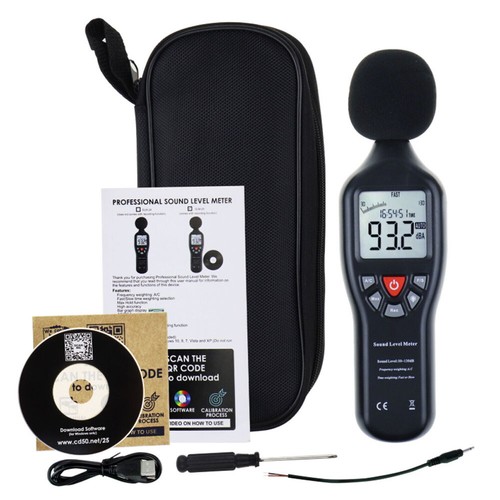 High Accuracy Sound Pressure Level Meter Decibel 30-130dB Measure Noise ...