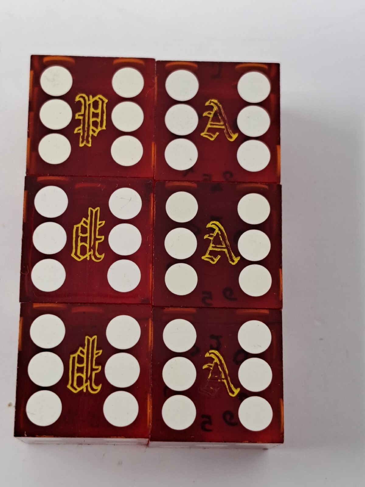 Vintage HC Edwards Hard True Square Dice - Bryant 9-2082 Box of 6 Red ...