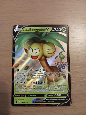 Pokémon TCG Alolan Exeggutor V SWSH Black Star Promos SWSH225 Holo ...