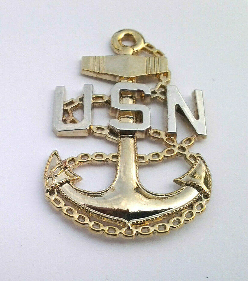 CHIEF PETTY OFFICER BASIC CPO E-7 (LARGE 1-3/4") Navy Hat Pin P40153 EE ...