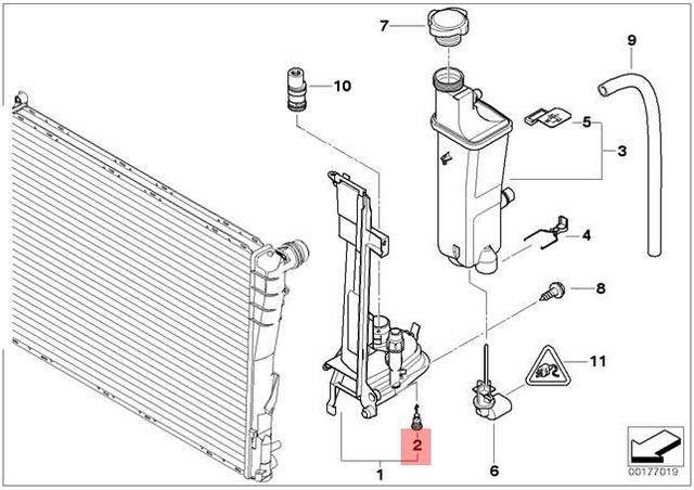 Genuine Radiator Screw Plug BMW X3 X5 Z4 Coupe Roadster E46 E53 E83 ...