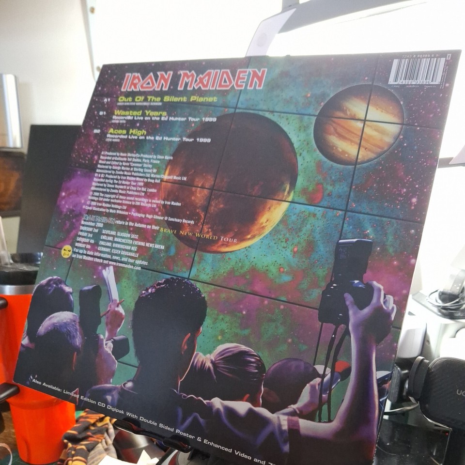 IRON MAIDEN -OUT OF THE SILENT PLANET- AWESOME VERY RARE 12" PICTURE ...