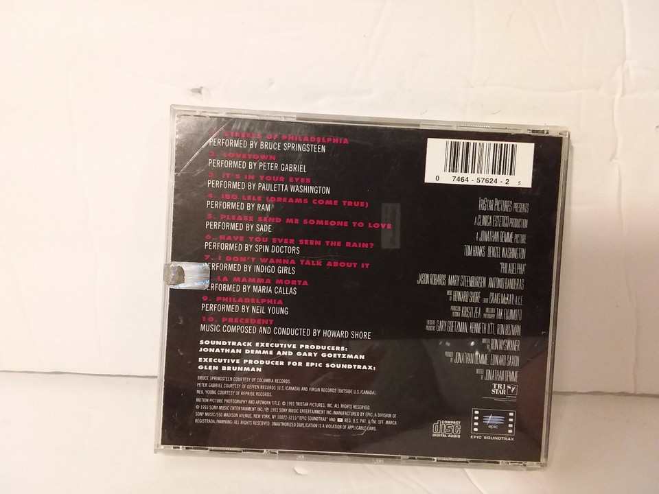 Philadelphia [Original Soundtrack] by Original Soundtrack (CD, Jan-1994 ...