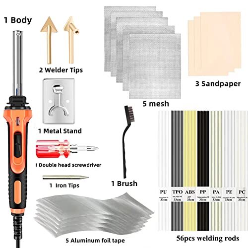 Plastic Welder 100w Plastic Welding Kit Soldering Iron Gun With 56pcs ...