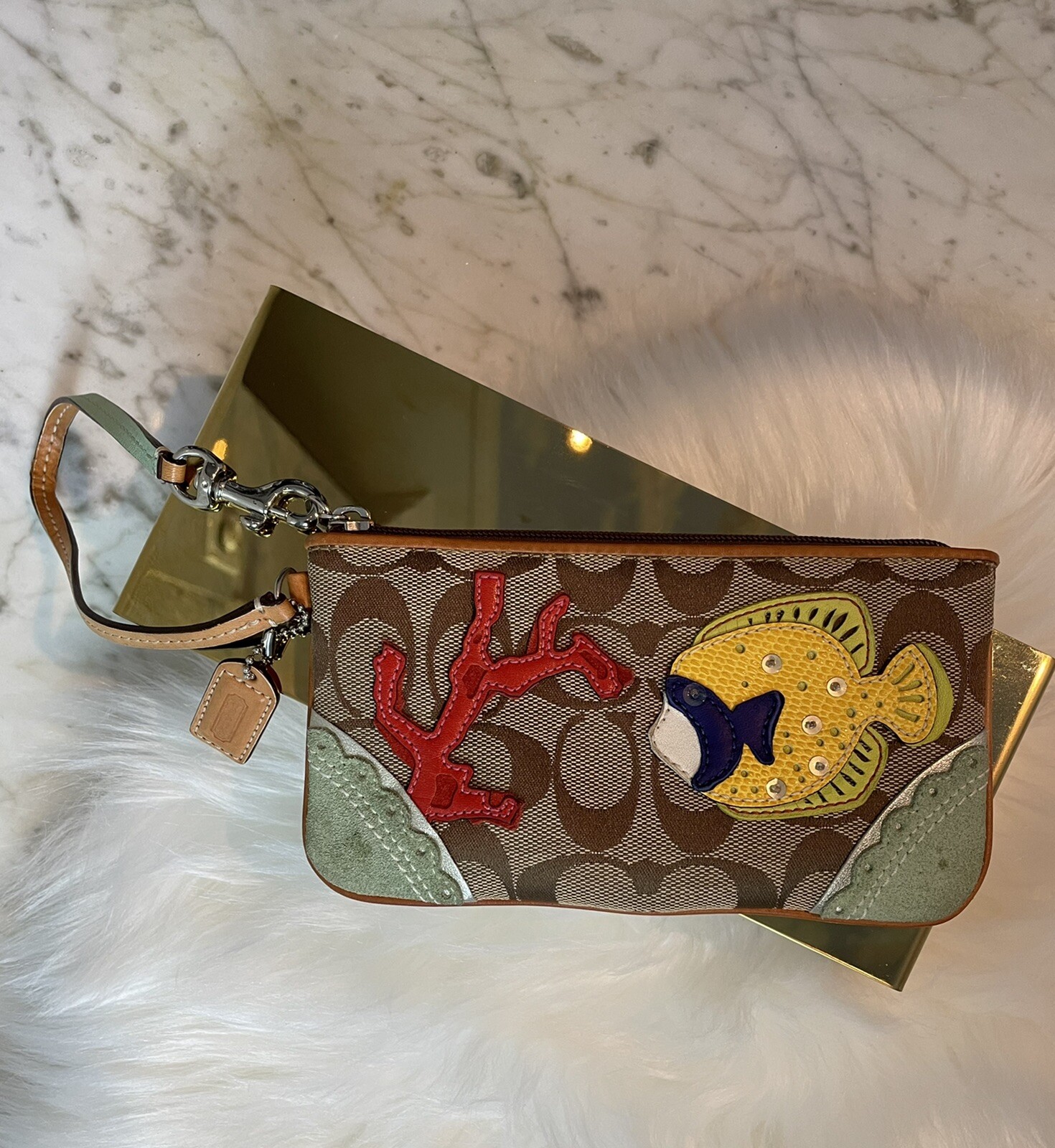 Authentic RARE COACH Limited Edition Fish Coral Wrist… - Gem