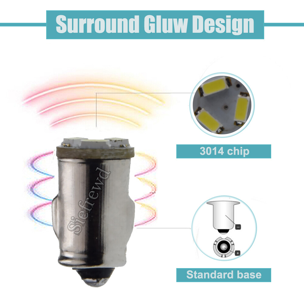 BA7S WHITE LED DASHBOARD GAUGE WARNING SWITCH BULB CLASSIC CAR GLB281 ...