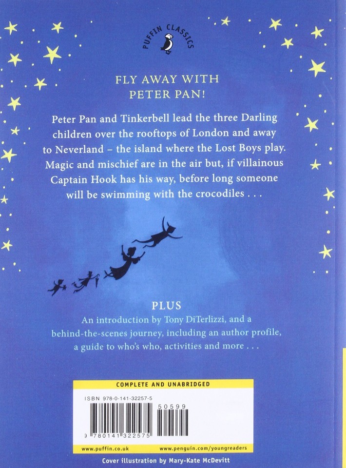 Puffin Classics 'Peter Pan' by J. M. Barrie Paperback Book ...