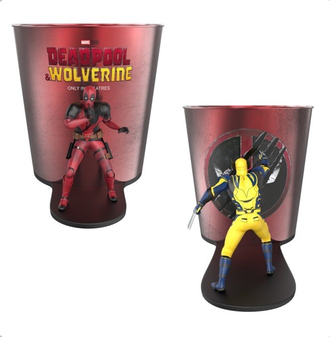Deadpool & Wolverine 130oz Popcorn Tin With Characters Cinemark Limited ...