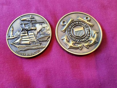 COAST GUARD THEME SEMPER PARATUS 1.75" CHALLENGE COIN | eBay