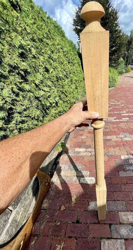 Large New Old Stock Victorian Style Solid MAPLE Newel Post 60 ...